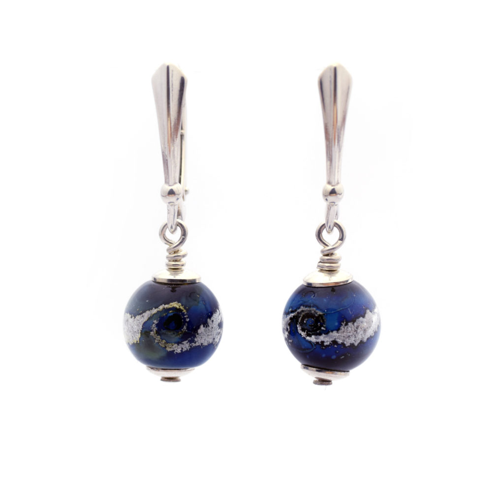 Sterling Silver Memorial Ash Bead Earrings – Ash Beads
